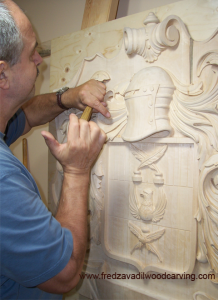 Family crest, hand carved from basswood, painted, and stained | Custom ...